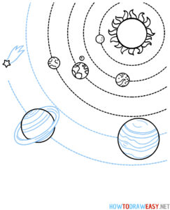 How to Draw the Solar System - How to Draw Easy
