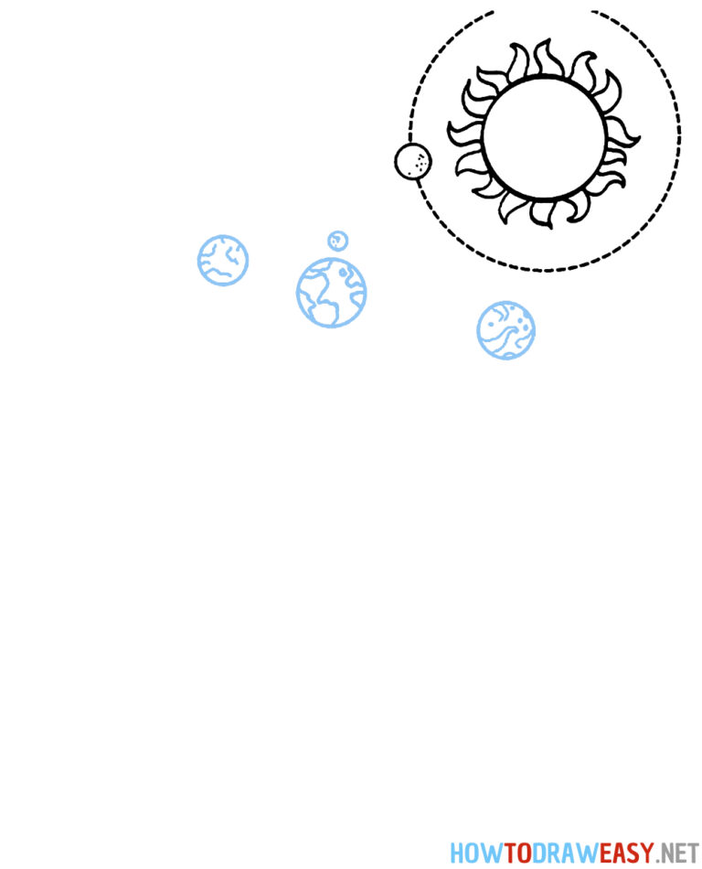 How to Draw the Solar System - How to Draw Easy