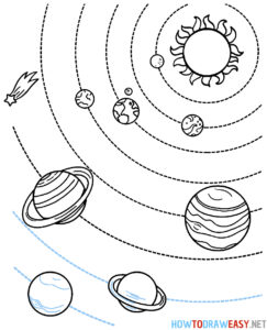 How to Draw the Solar System - How to Draw Easy