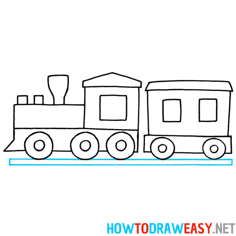 How to Draw a Train - How to Draw Easy