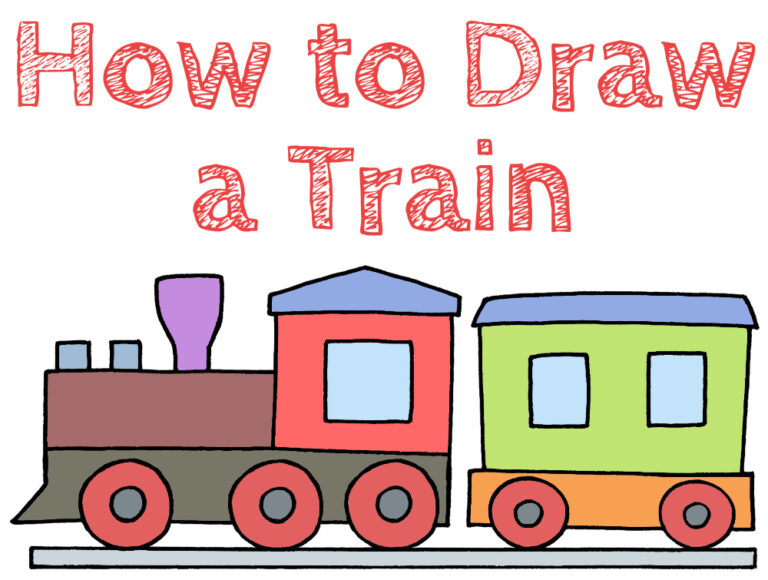 How to Draw a Train - How to Draw Easy