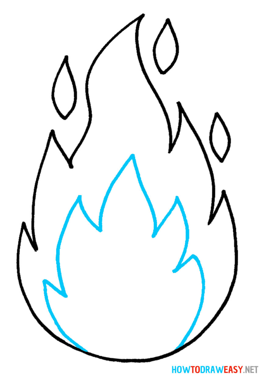 How to Draw Flames - How to Draw Easy