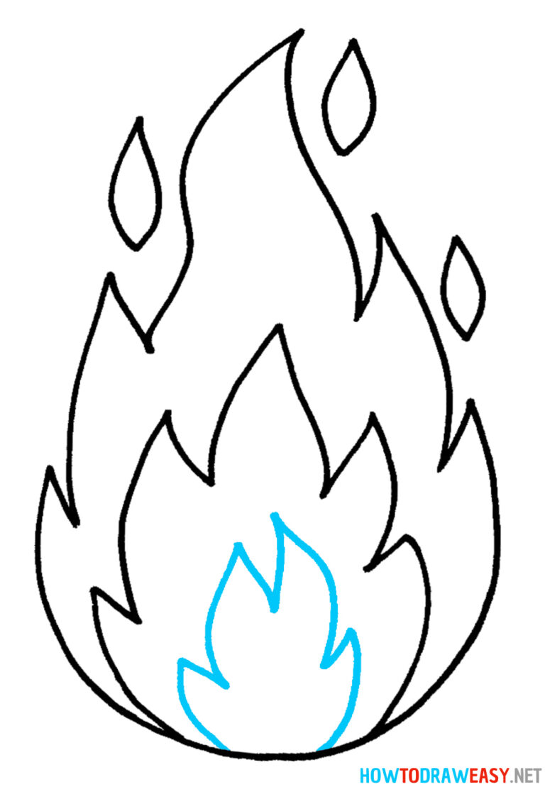 How to Draw Flames - How to Draw Easy