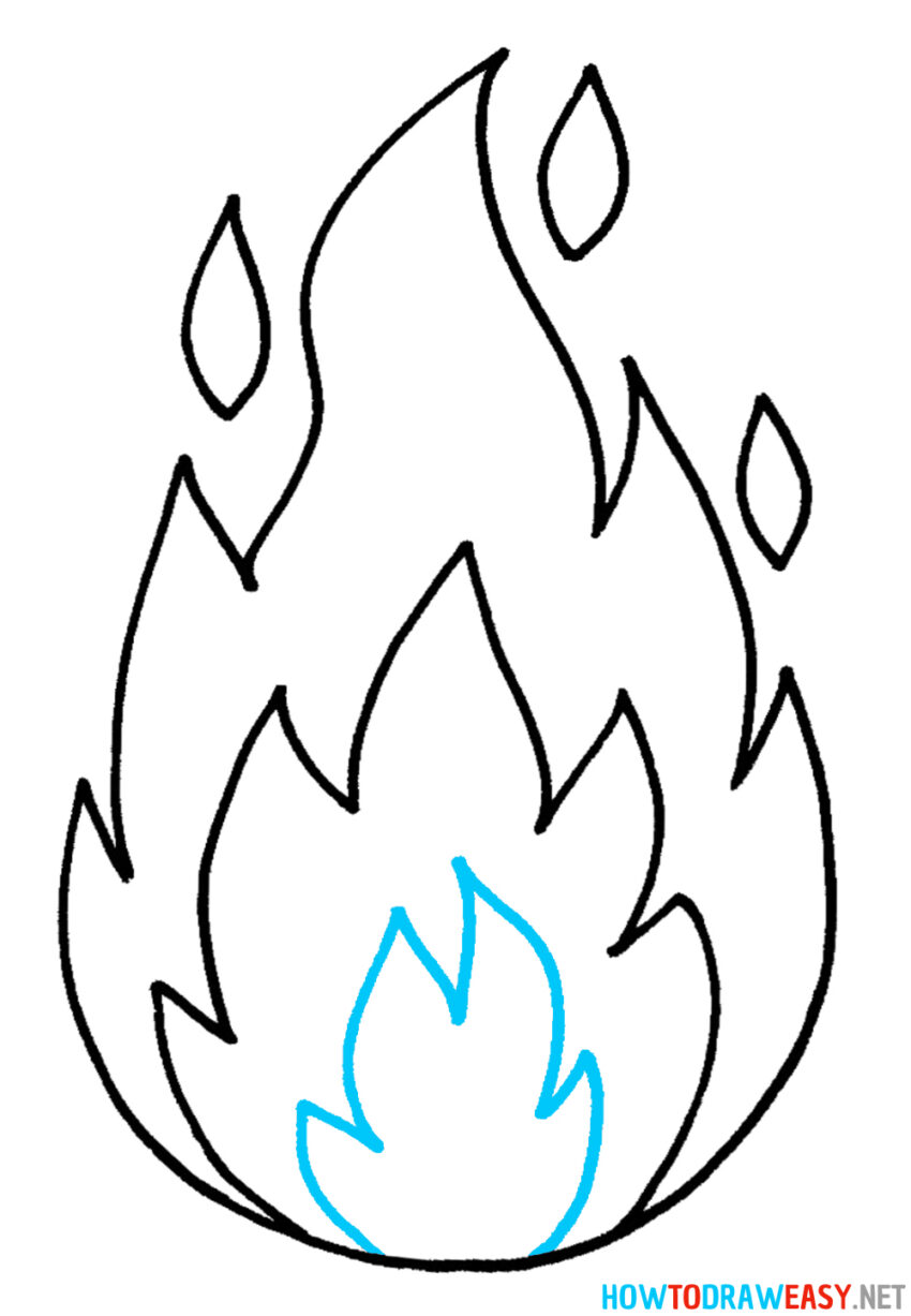 How to Draw Flames - How to Draw Easy