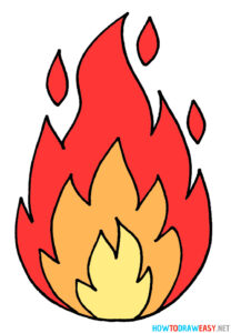 How to Draw Flames - How to Draw Easy