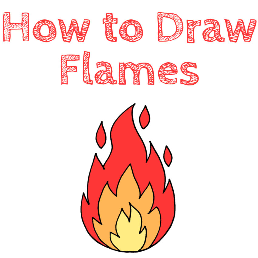 How to Draw Flames - How to Draw Easy