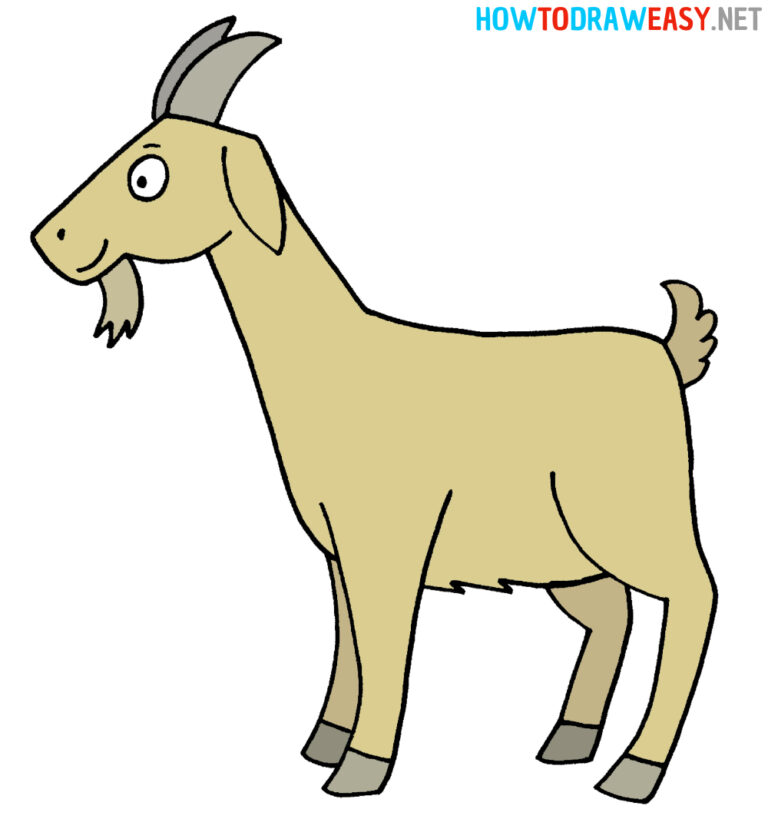 How to Draw a Goat - How to Draw Easy