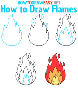 How to Draw Flames - How to Draw Easy