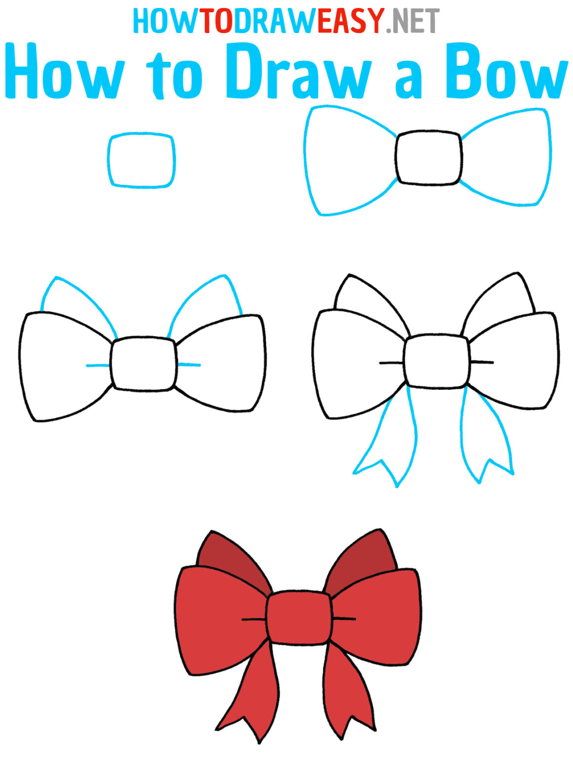 How to Draw a Bow - How to Draw Easy