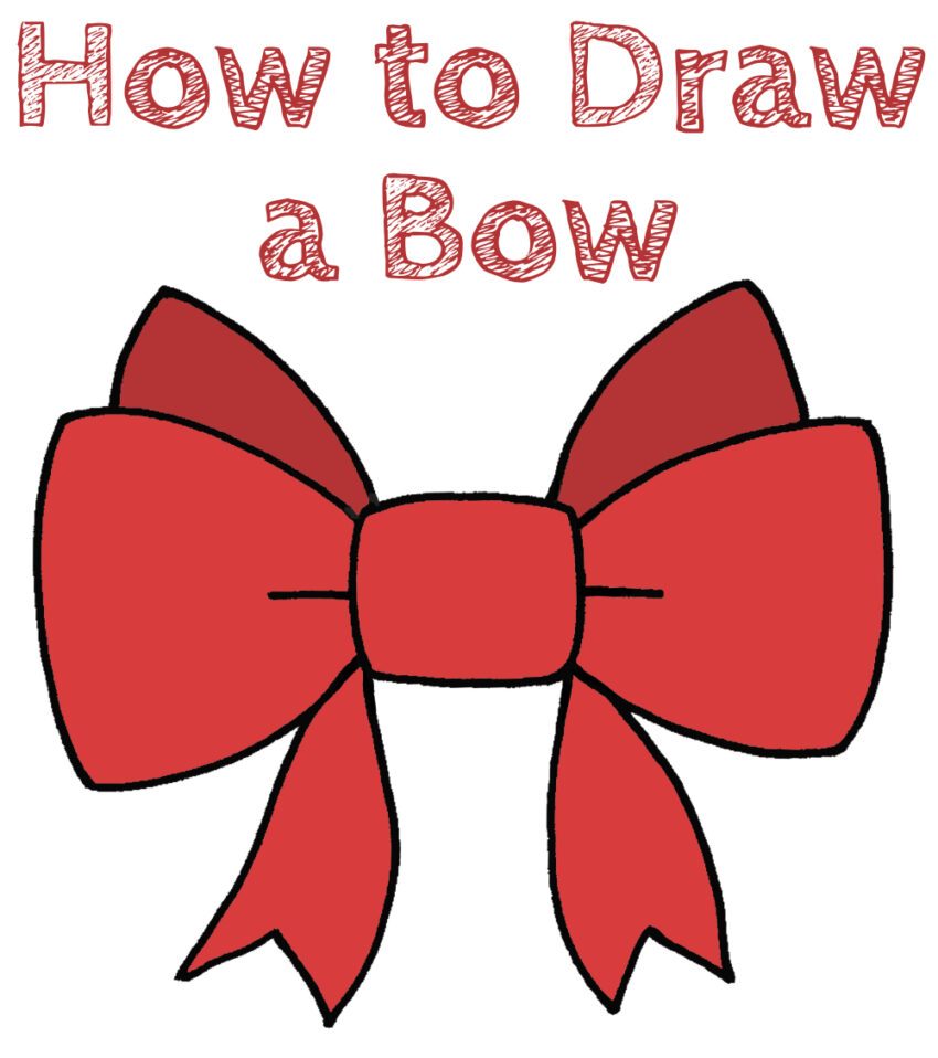 How to Draw a Bow - How to Draw Easy