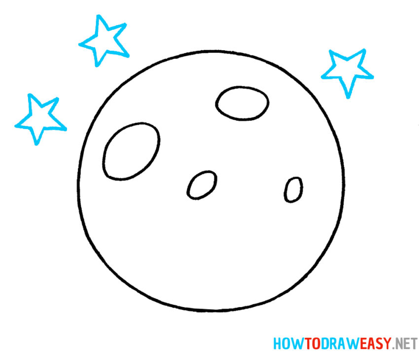 How to Draw the Moon - How to Draw Easy