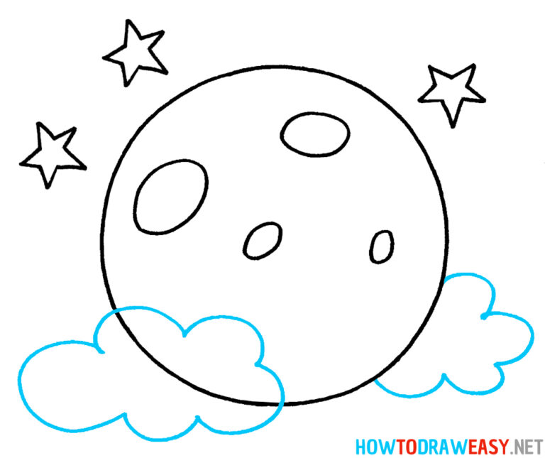 How to Draw the Moon - How to Draw Easy