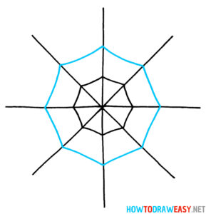 How to Draw a Spider Web - How to Draw Easy