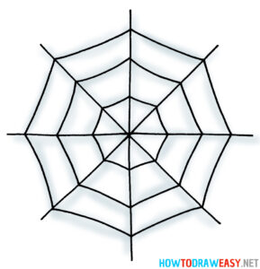 How to Draw a Spider Web - How to Draw Easy