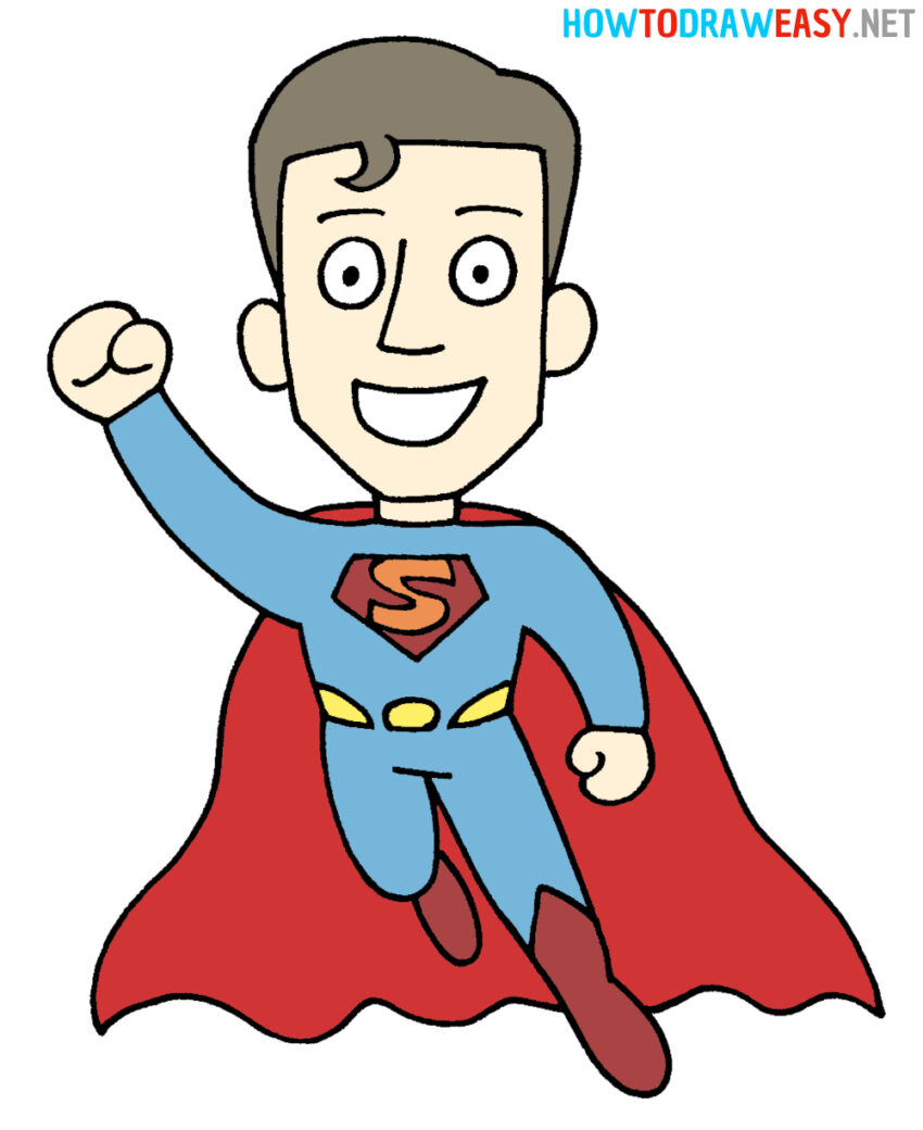 How to Draw Superman Easy - How to Draw Easy