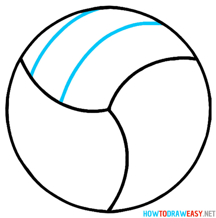 How to Draw a Volleyball - How to Draw Easy