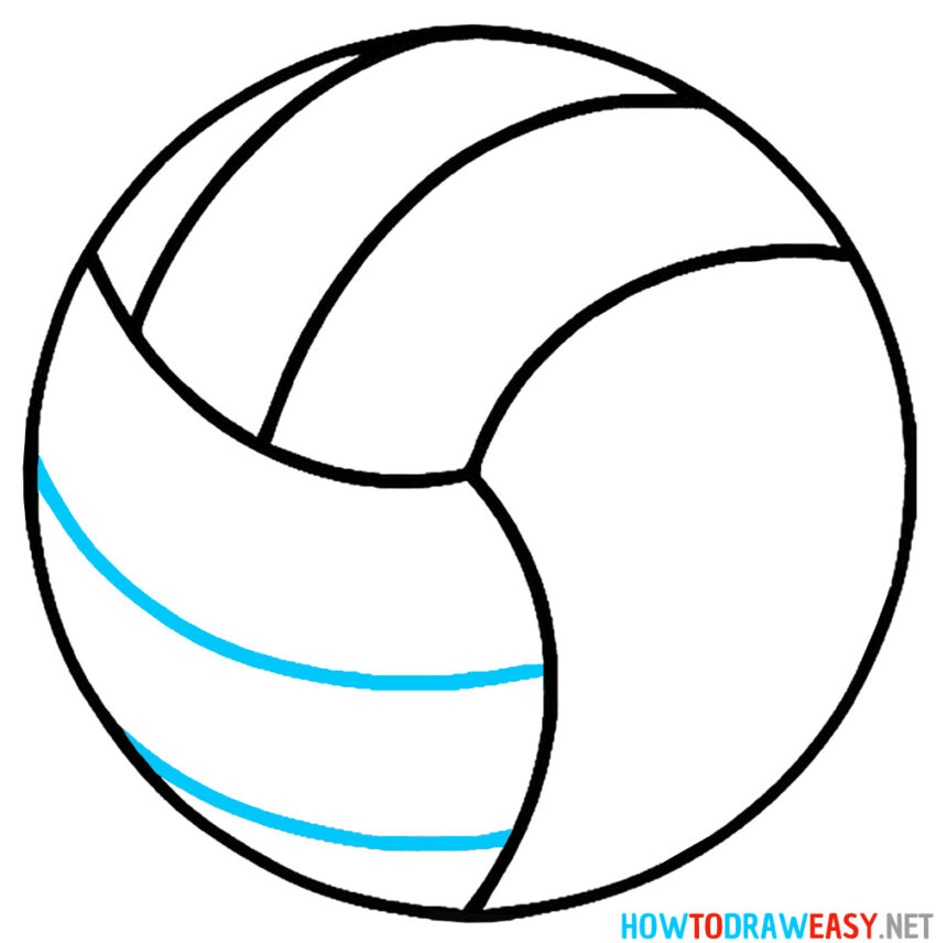 How to Draw a Volleyball - How to Draw Easy