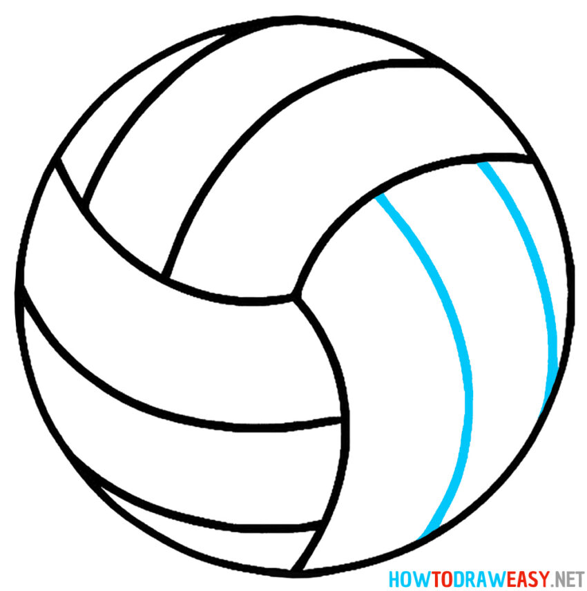 How to Draw a Volleyball - How to Draw Easy