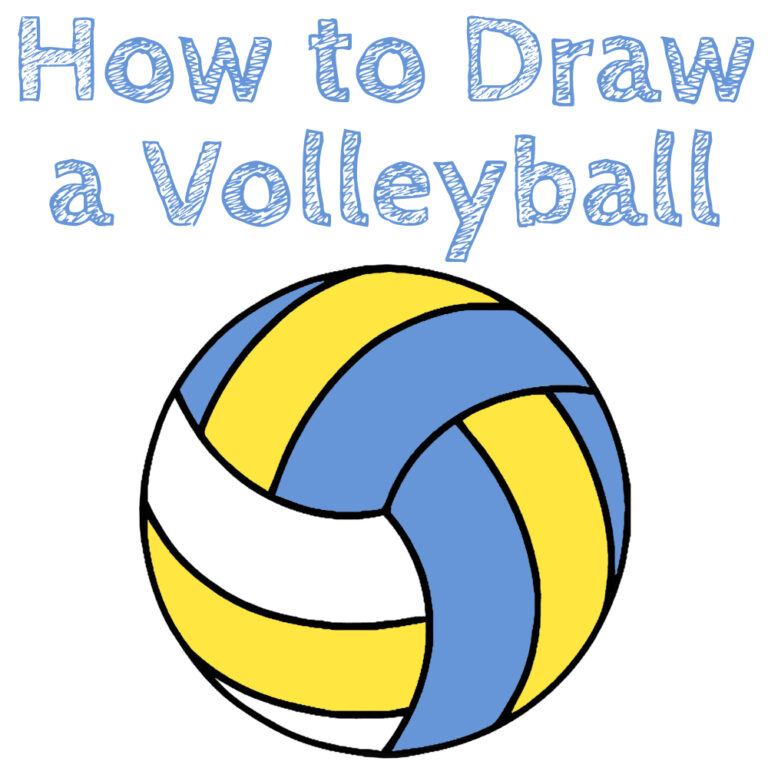 How to Draw a Volleyball - How to Draw Easy