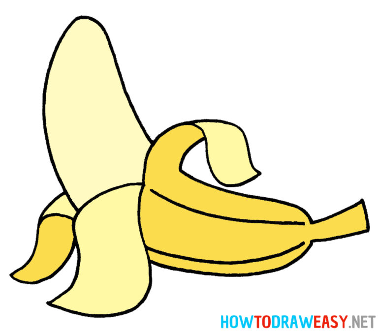 How to Draw a Banana - How to Draw Easy