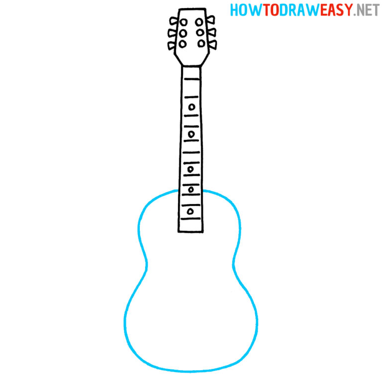 How to Draw a Guitar - How to Draw Easy