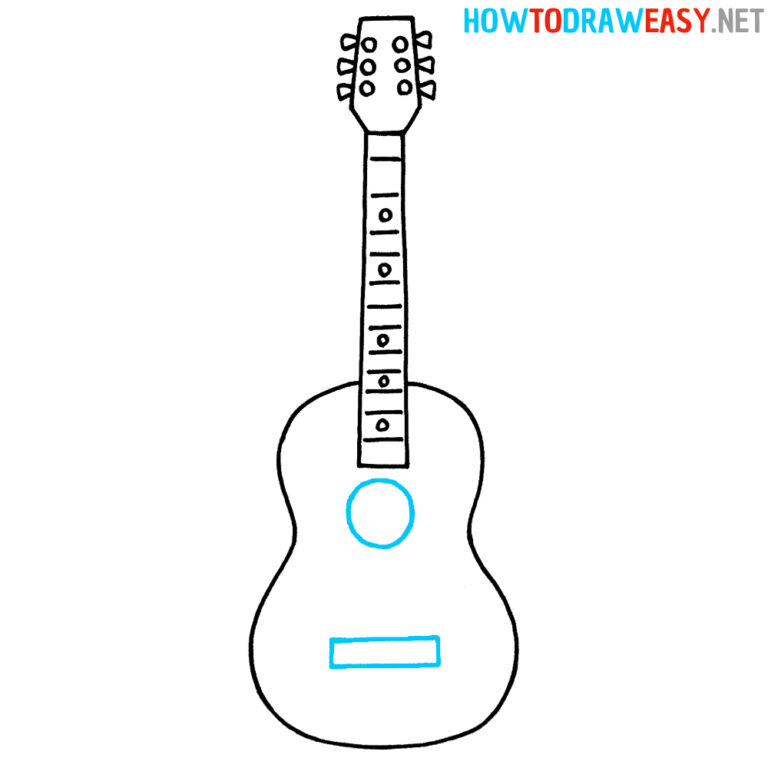 How to Draw a Guitar - How to Draw Easy