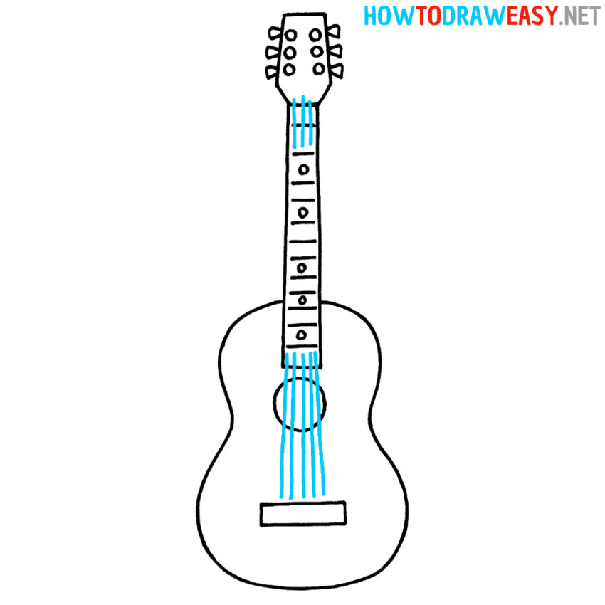 How to Draw a Guitar - How to Draw Easy