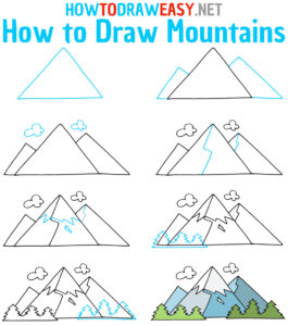 How to Draw Mountains - How to Draw Easy