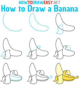 How to Draw a Banana - How to Draw Easy