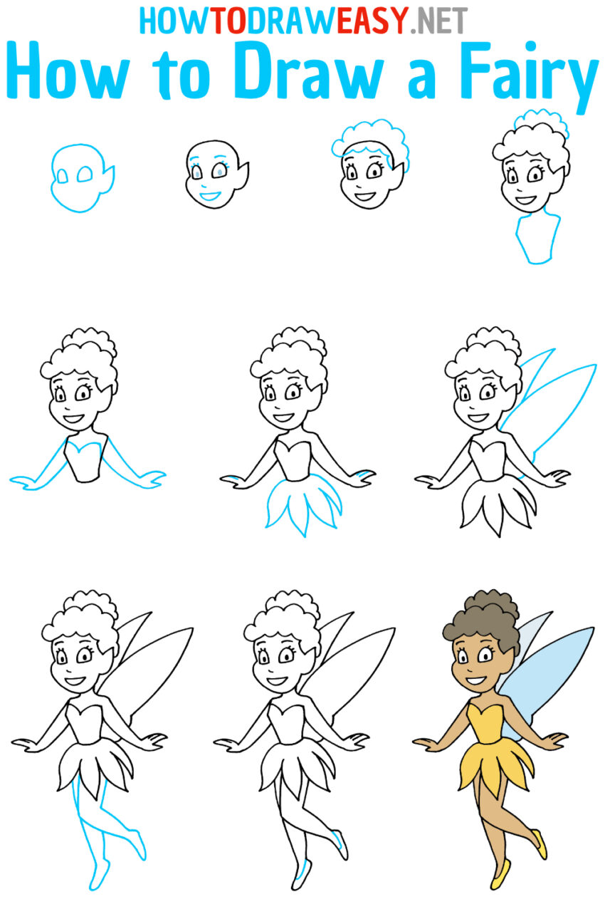 How to Draw a Fairy - How to Draw Easy
