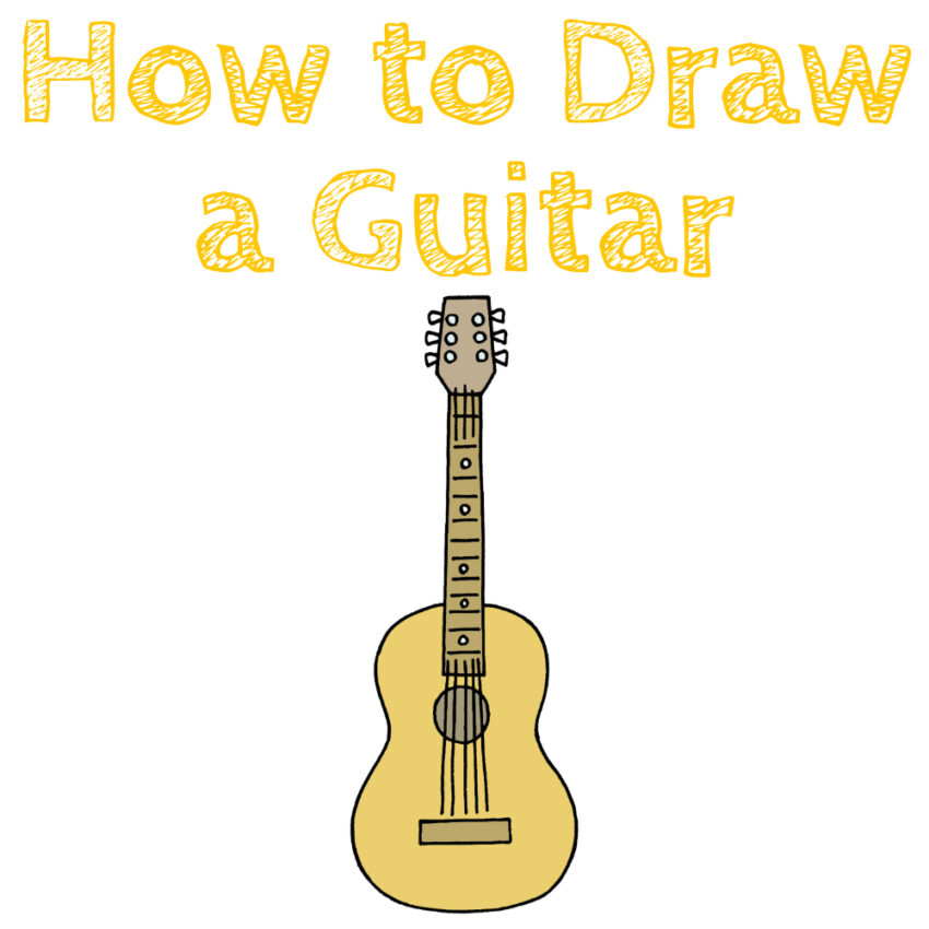 How to Draw a Guitar - How to Draw Easy