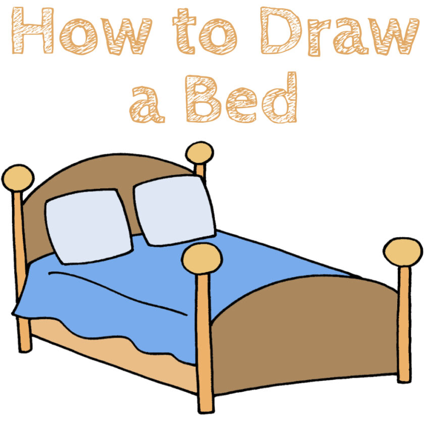 How to Draw a Bed - How to Draw Easy