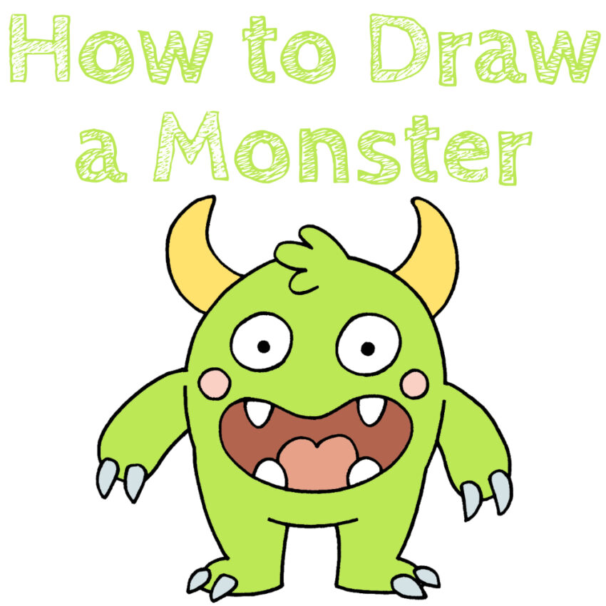 How to Draw a Monster - How to Draw Easy