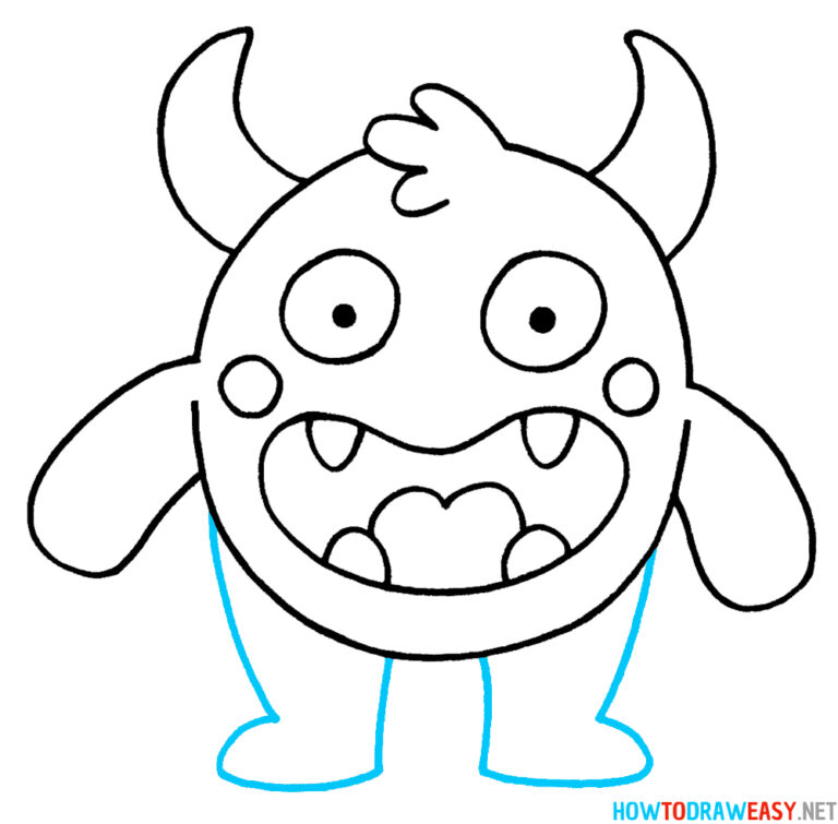 How to Draw a Monster - How to Draw Easy