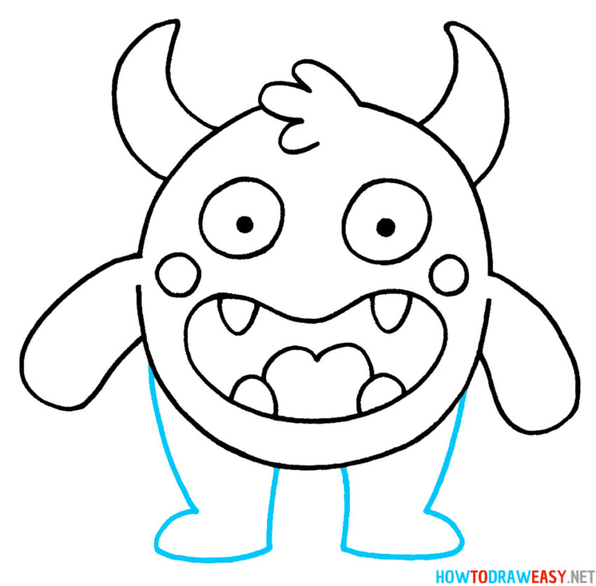 How to Draw a Monster - How to Draw Easy