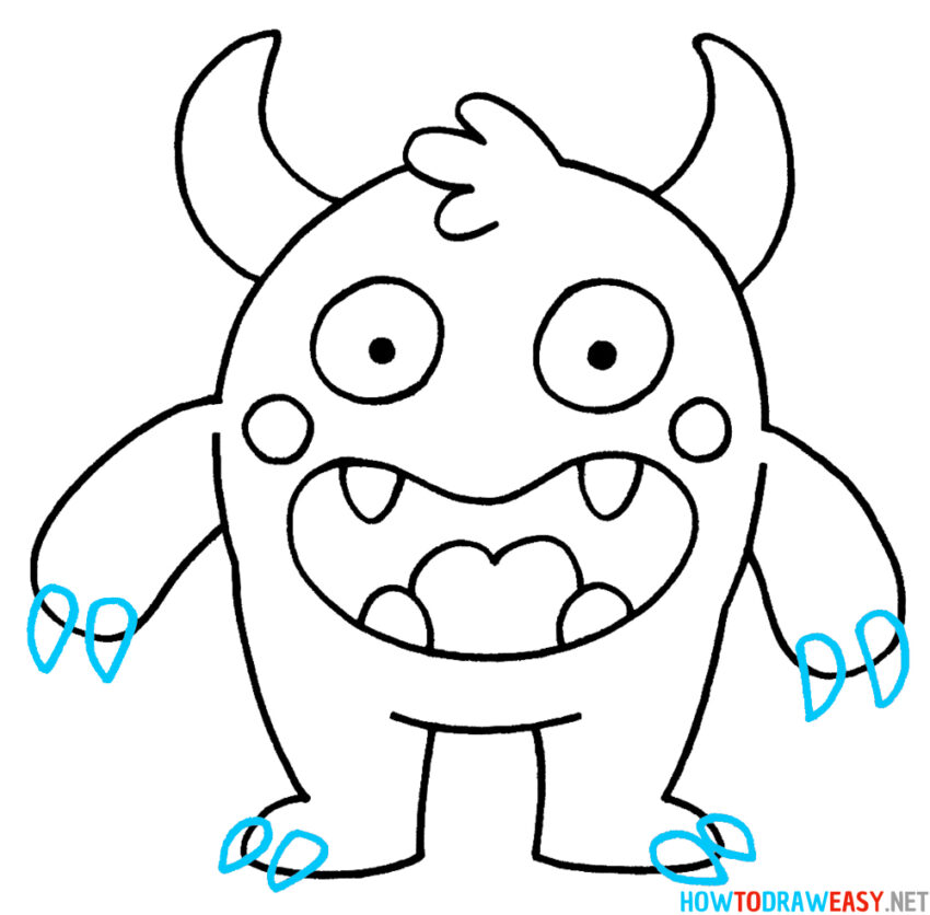 How to Draw a Monster - How to Draw Easy