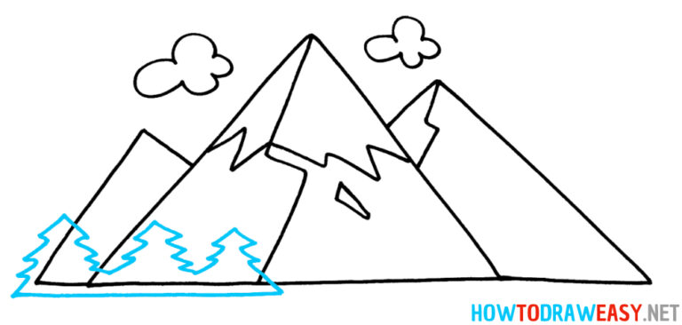 How to Draw Mountains - How to Draw Easy