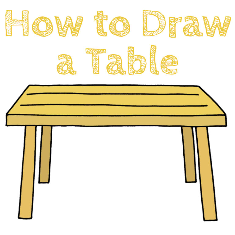 How to Draw a Table - How to Draw Easy