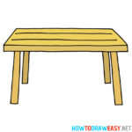 How to Draw a Table - How to Draw Easy
