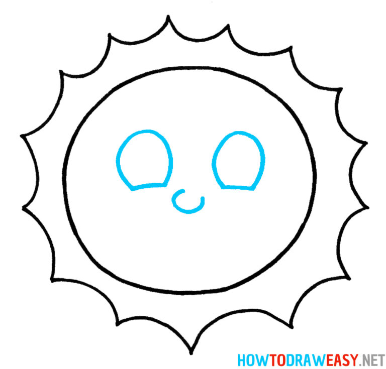 How to Draw a Cartoon Sun - How to Draw Easy