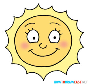How to Draw a Cartoon Sun - How to Draw Easy