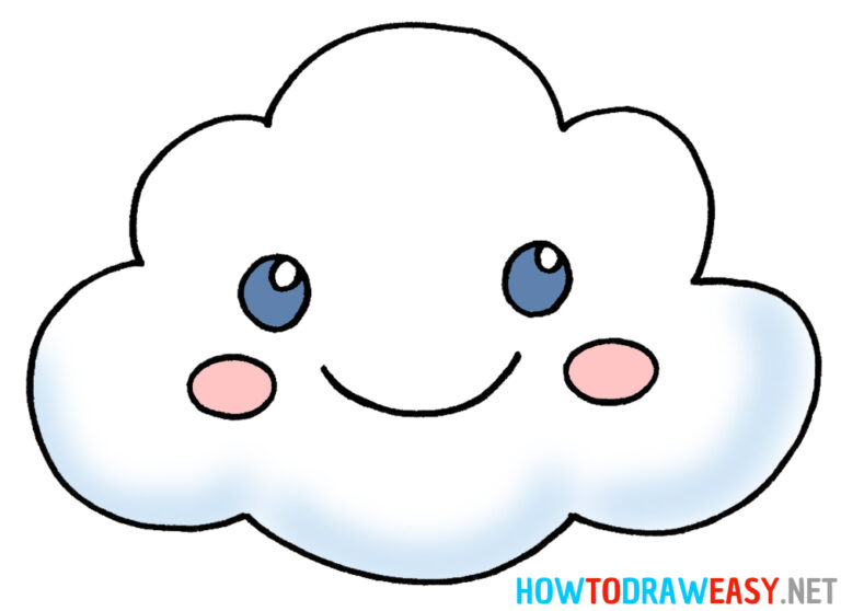 How to Draw a Cloud - How to Draw Easy