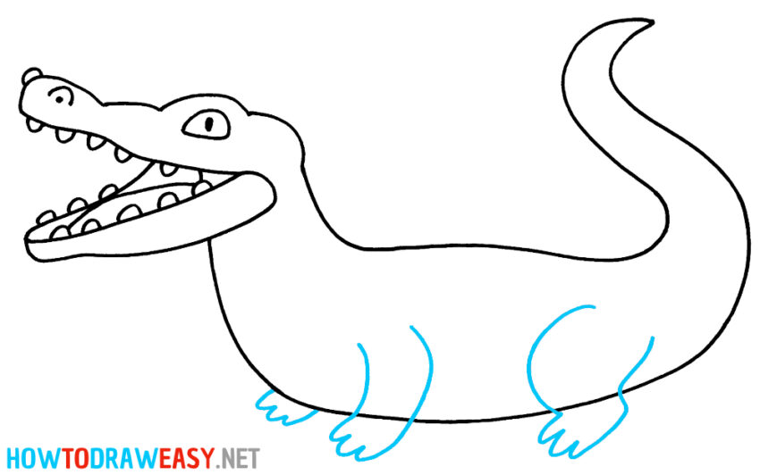How to Draw a Crocodile Step by Step - How to Draw Easy