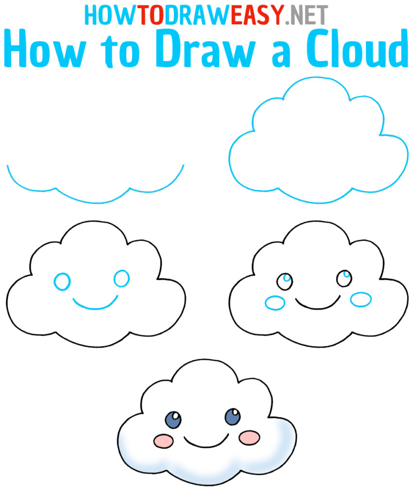 How to Draw a Cloud - How to Draw Easy