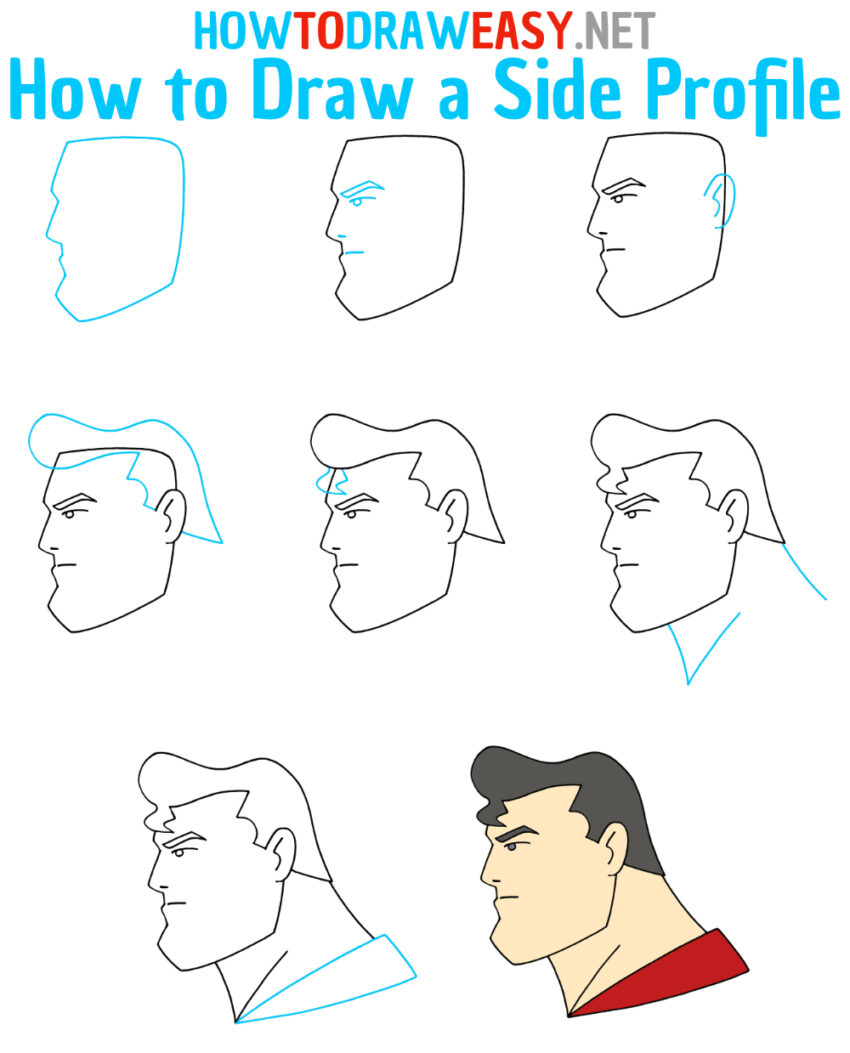 How to Draw a Side Profile - How to Draw Easy