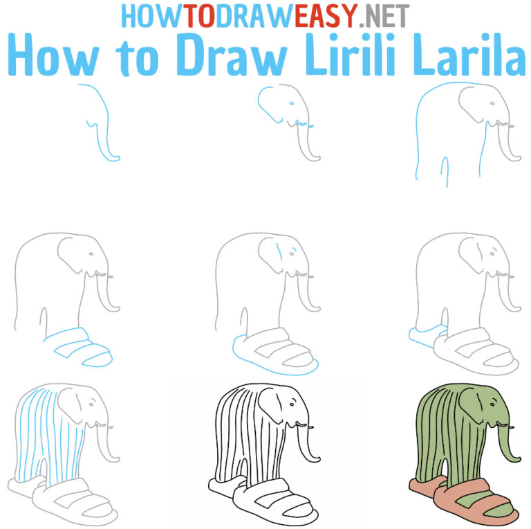 How to Draw Lirili Larila - How to Draw Easy