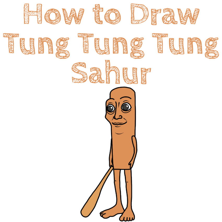 Tung Tung Tung Sahur Drawing Tutorial - Easy to Draw - How to Draw Easy