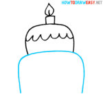 How to Draw a Birthday Cake - How to Draw Easy