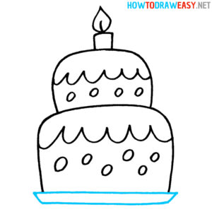 How to Draw a Birthday Cake - How to Draw Easy