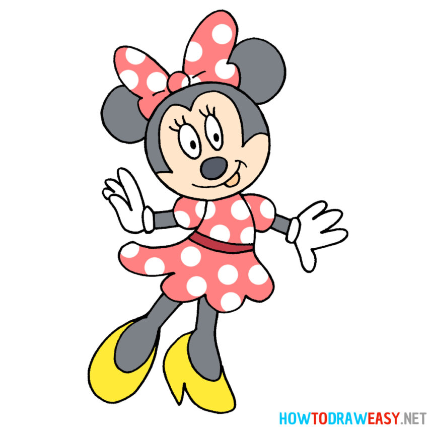 How to Draw Minnie Mouse - How to Draw Easy